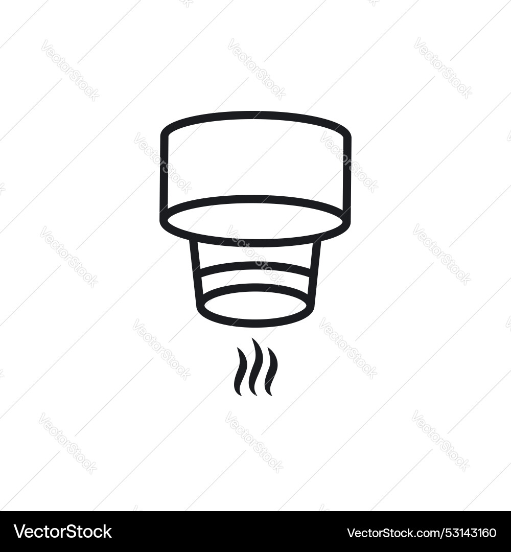 Smoke alarm icon symbol on white background Vector Image