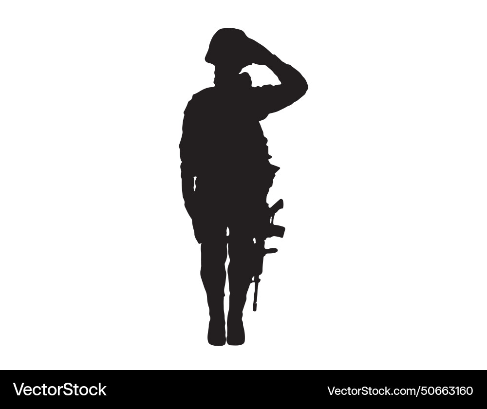 Soldier silhouette art Royalty Free Vector Image