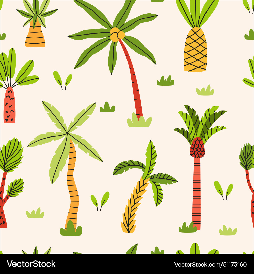 Tropical seamless pattern Royalty Free Vector Image