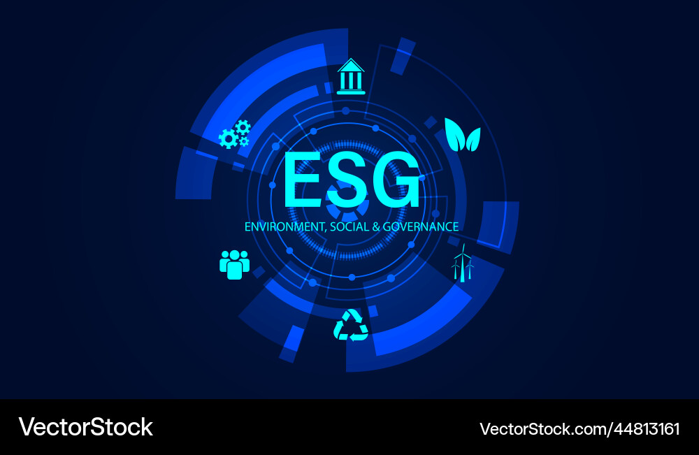 Abstract technology futuristic concept esg Vector Image