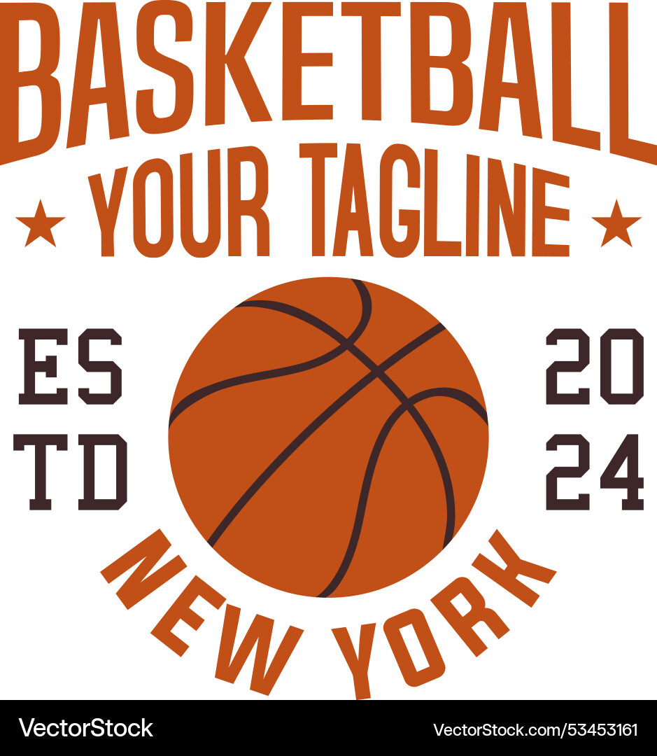 Basketball Ihr Tagline Lizenzfreies Vektorbild