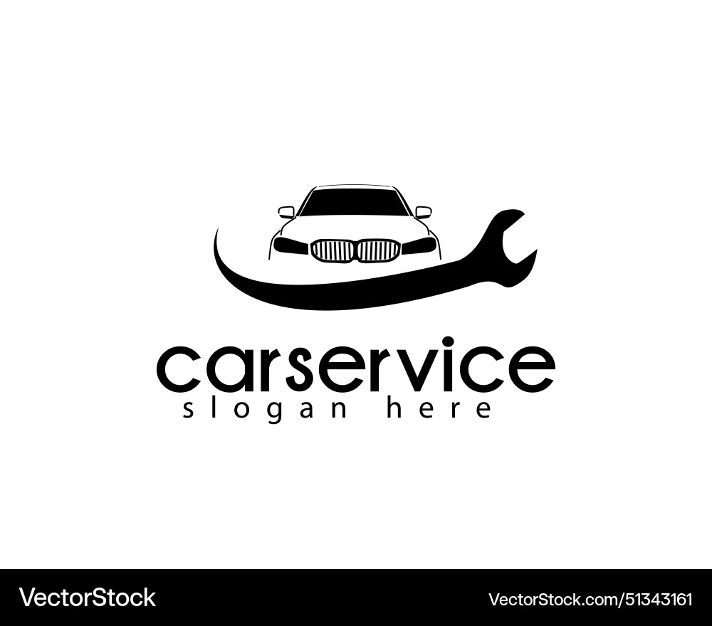 Car service logo design Royalty Free Vector Image