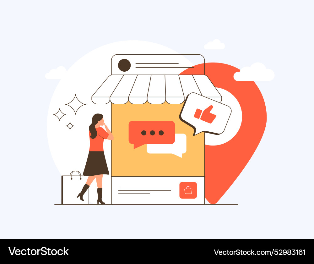 Dm - direct messaging for business online Vector Image