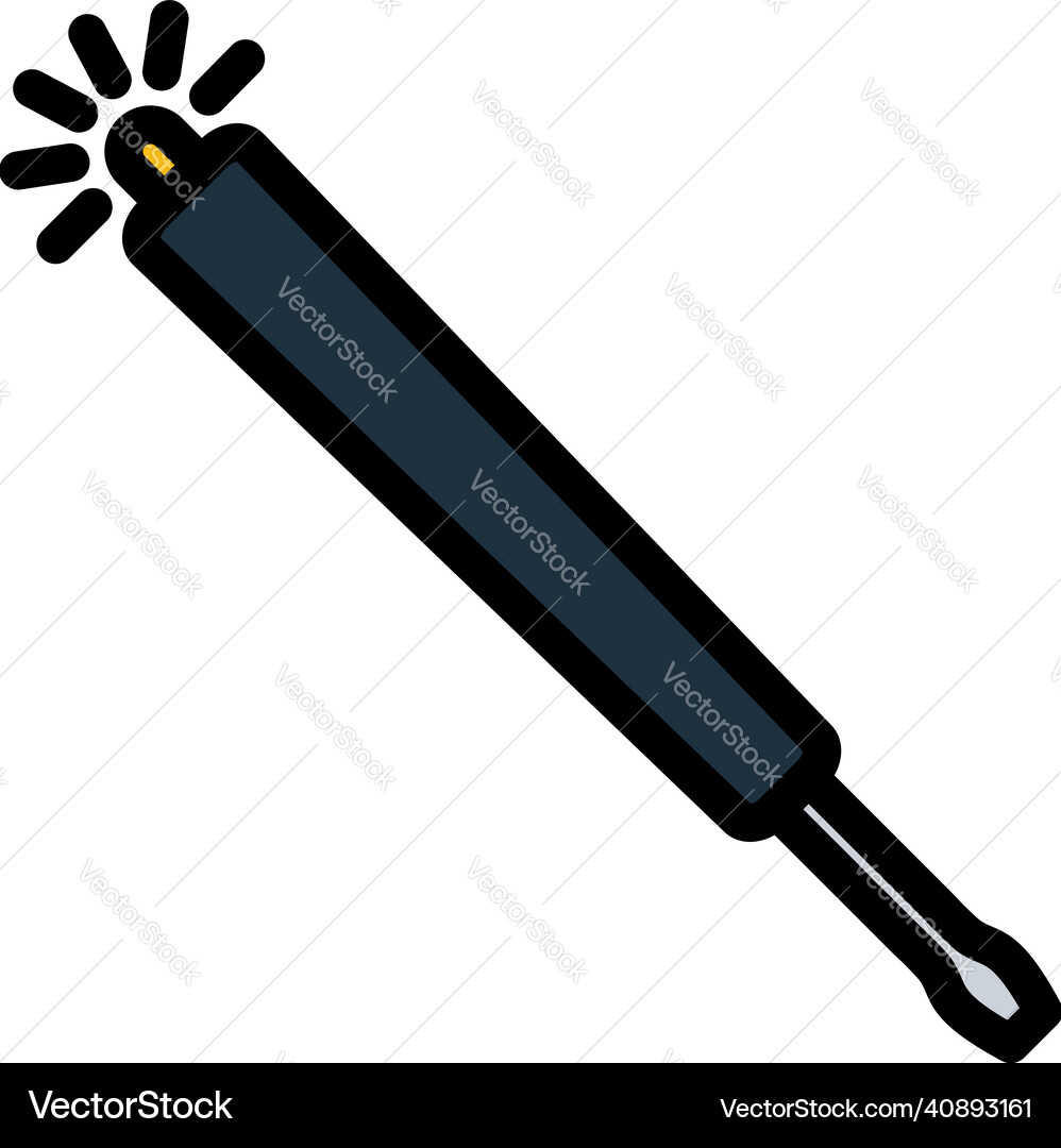 Electricity test screwdriver icon Royalty Free Vector Image