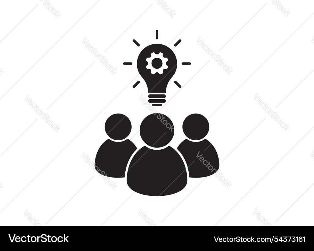 Group idea or teamwork iconbusiness collaboration Vector Image