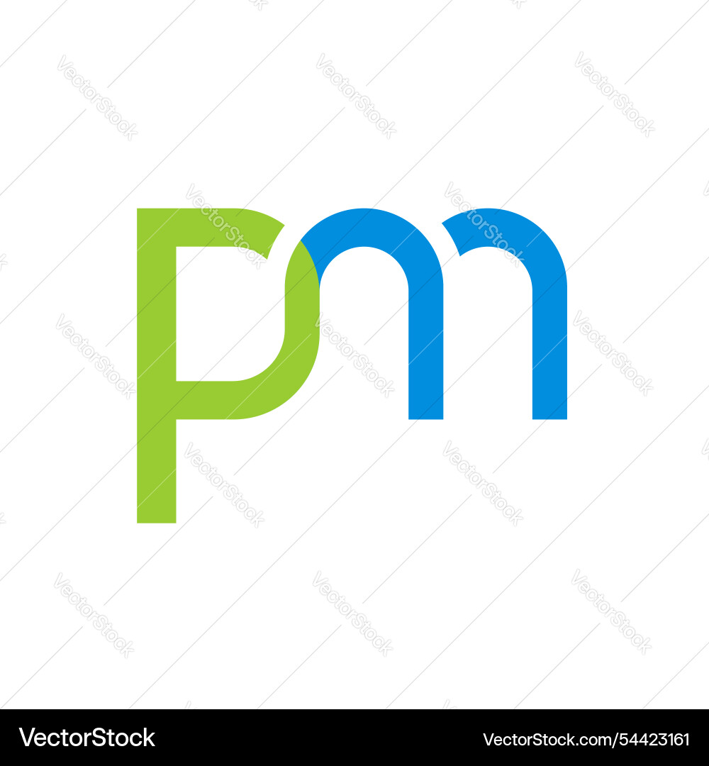 Letter pm logo symbol template Royalty Free Vector Image