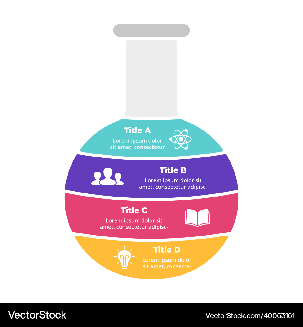 Scientific research infographic chemical Vector Image