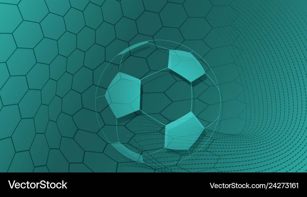 Soccer background in turquoise colors Royalty Free Vector