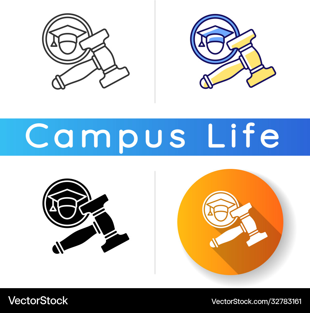 Student government icon Royalty Free Vector Image