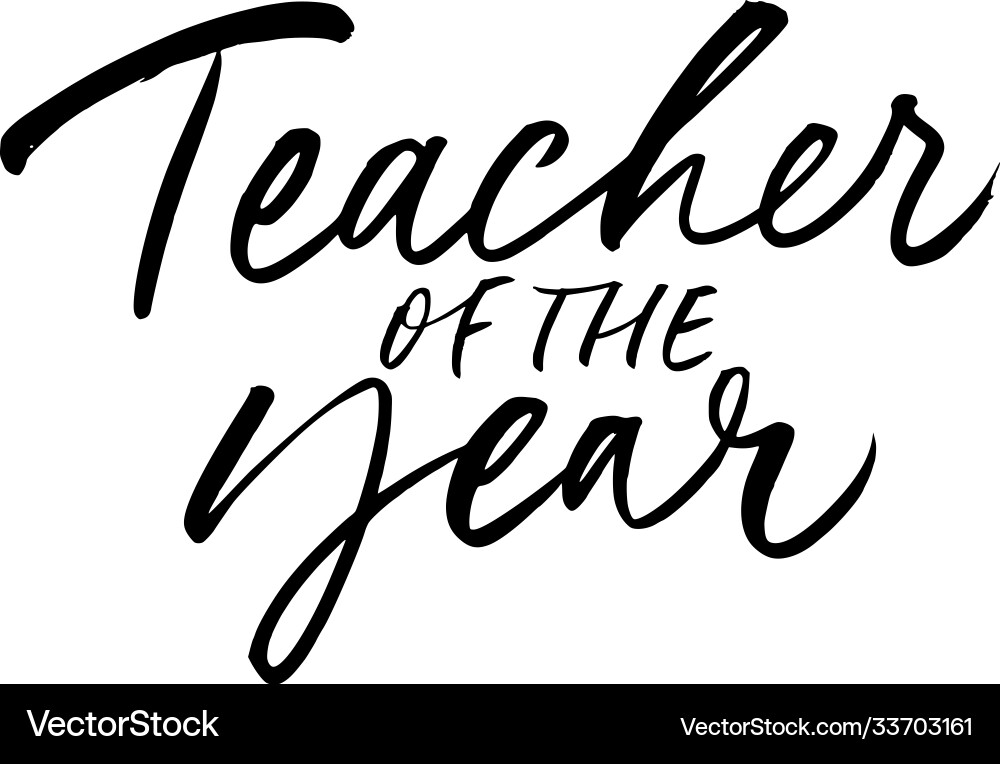 Teacher year greeting card Royalty Free Vector Image