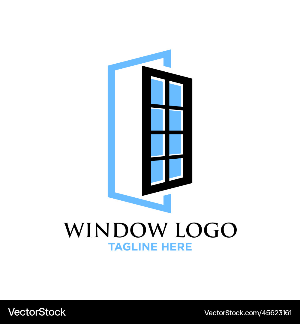 Window logo design Royalty Free Vector Image - VectorStock