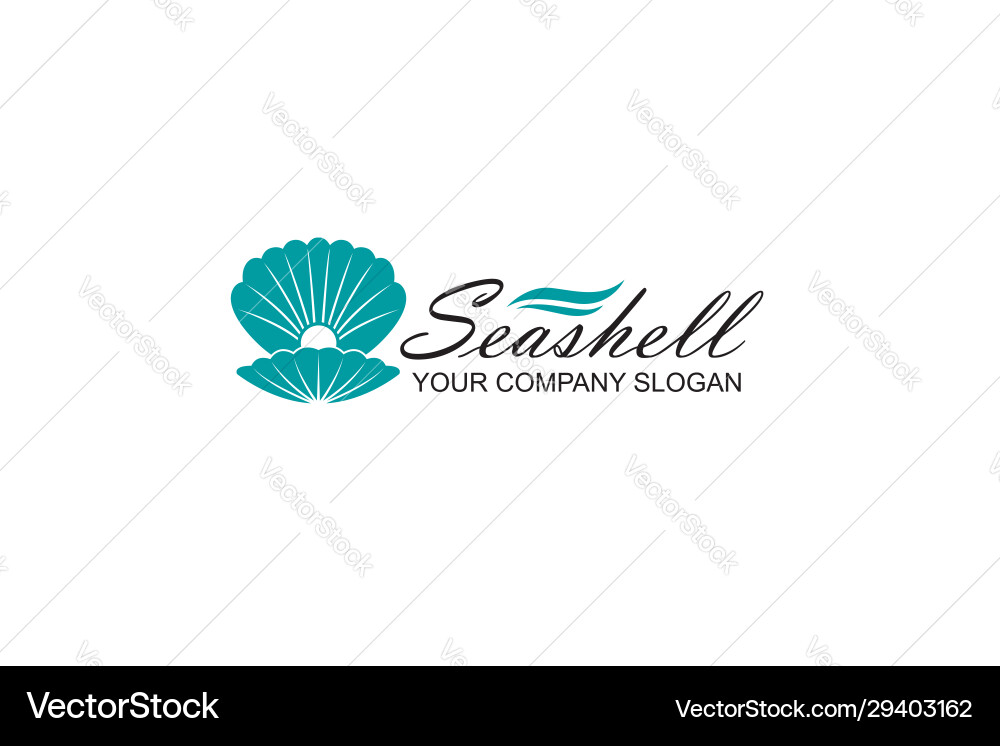 Emblem seashell Royalty Free Vector Image - VectorStock