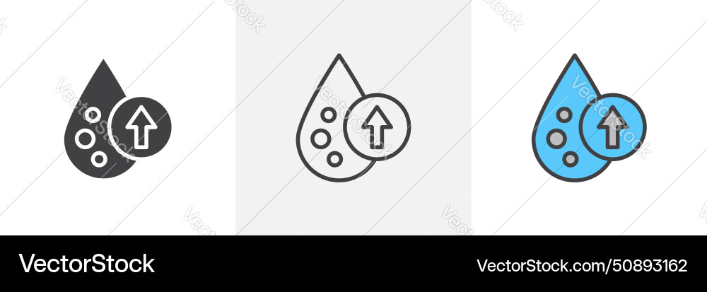 High cholesterol icon set blood level fat Vector Image