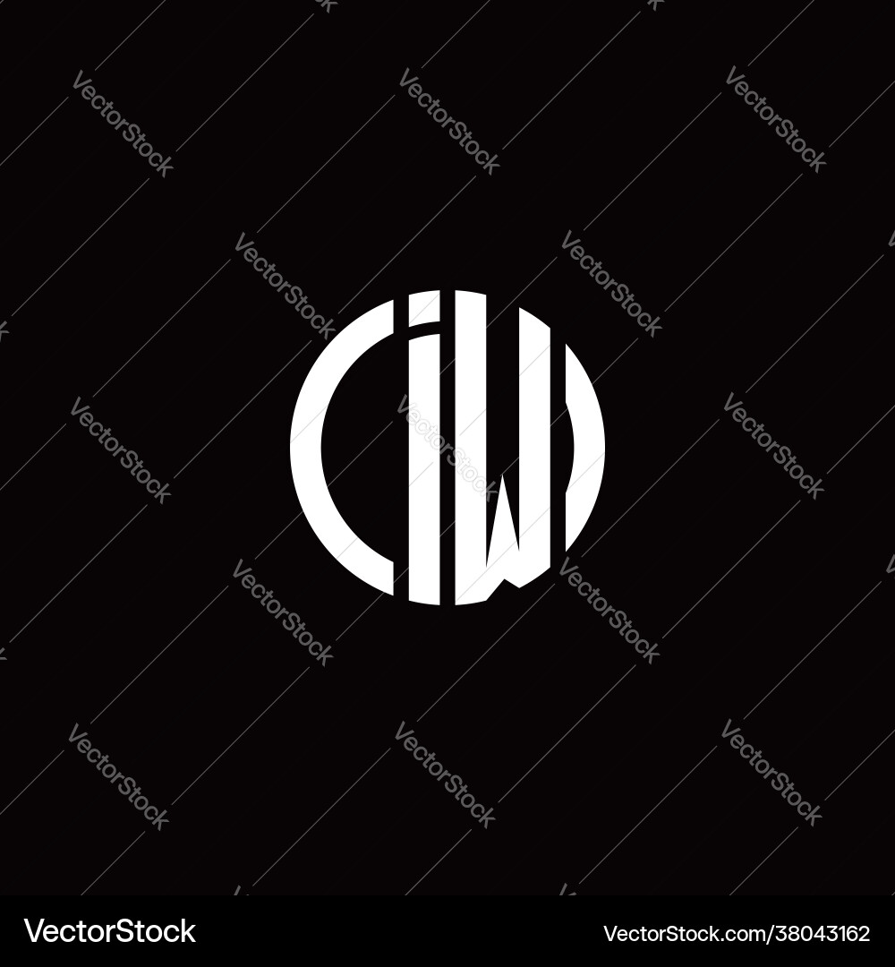 IW Initial Logo Template Royalty Free Vector Image