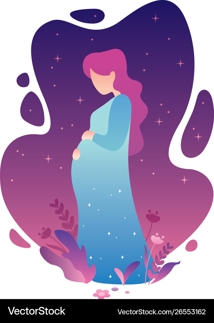 Pregnant woman concept Royalty Free Vector Image