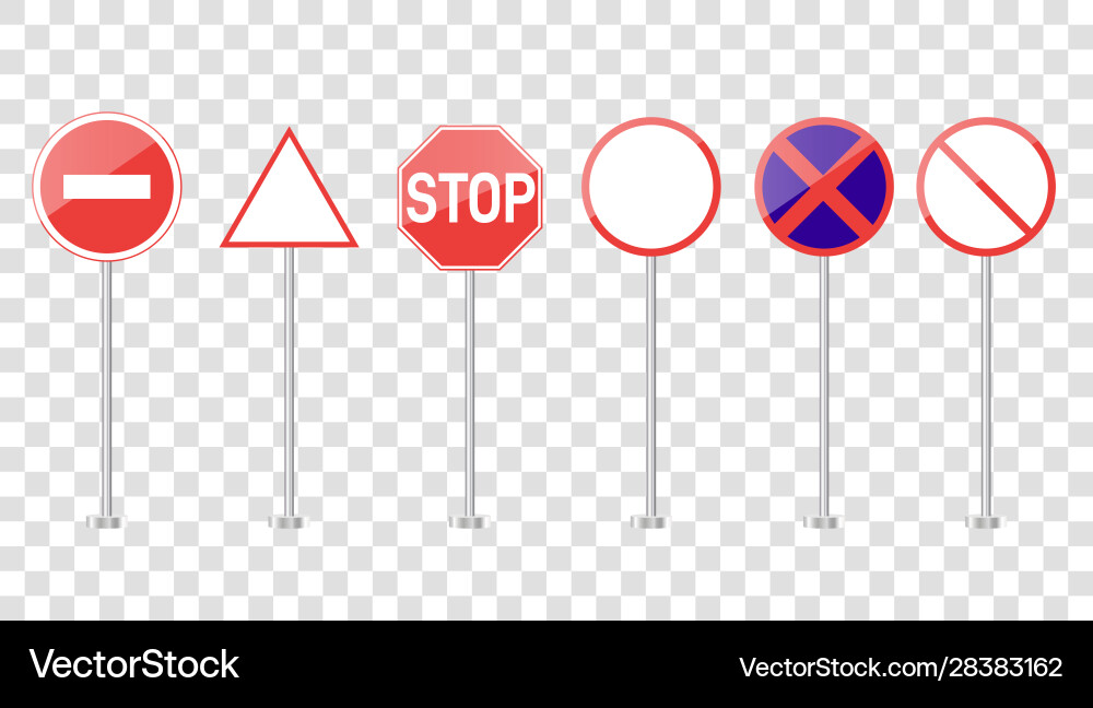 Road Sign Collection Royalty Free Vector Image