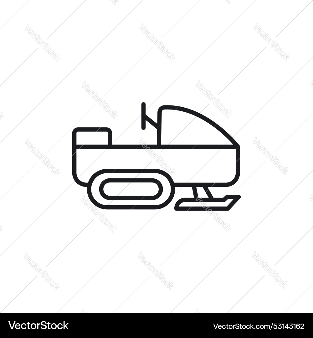 Snowmobile icon symbol on white background Vector Image