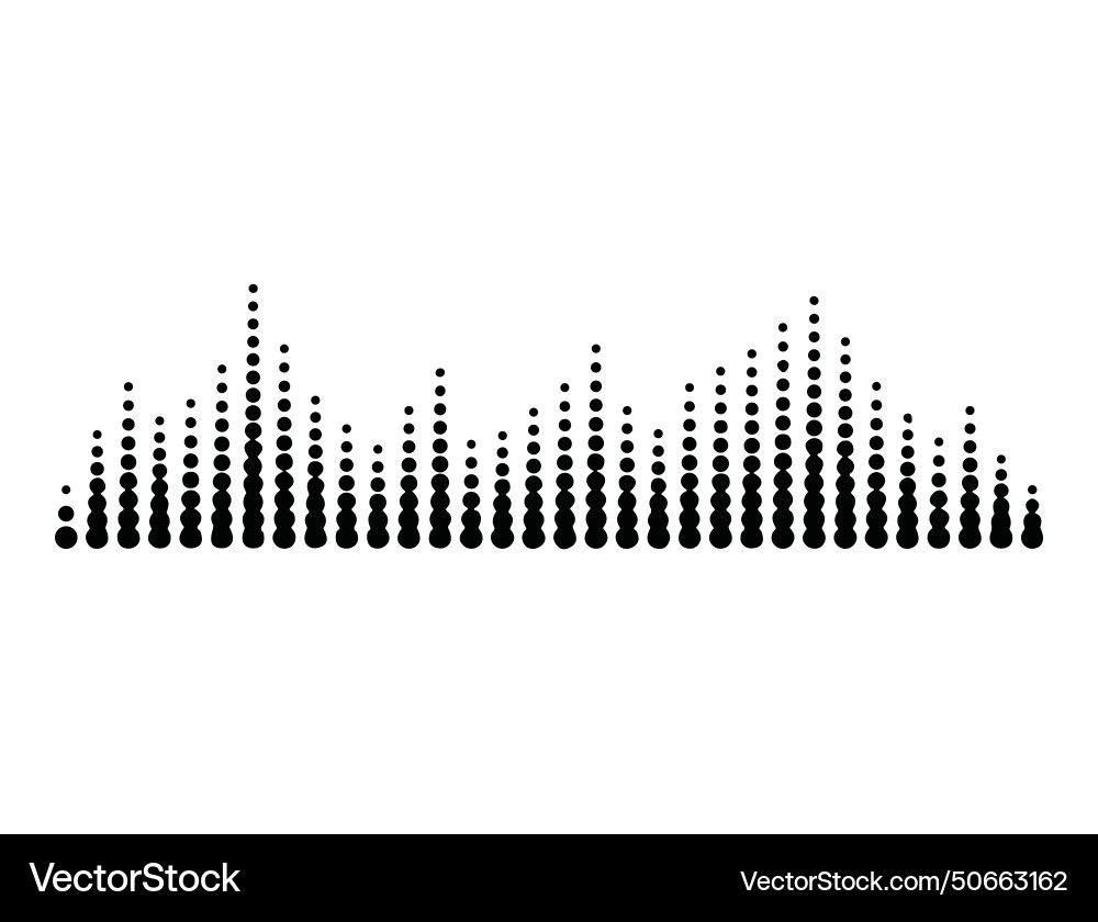 Sound wave silhouette art Royalty Free Vector Image