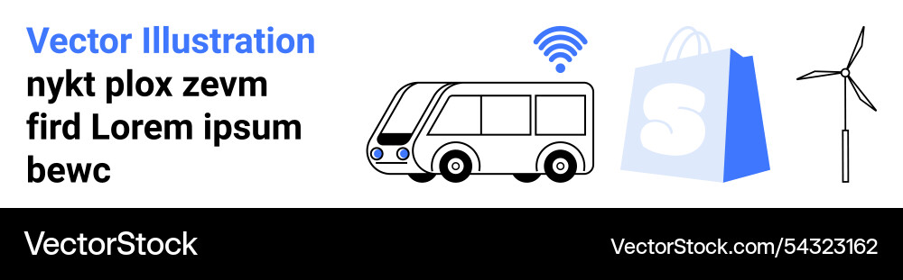 Sustainable e-commerce and smart transportation Vector Image