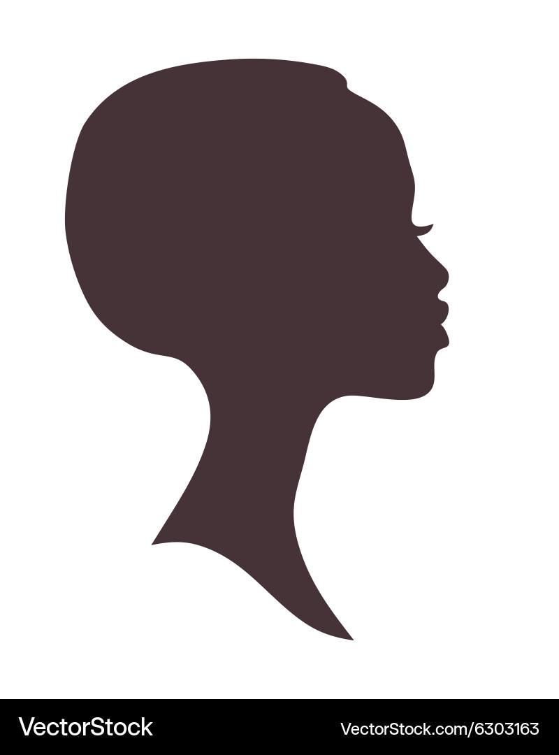 African woman face silhouette Royalty Free Vector Image
