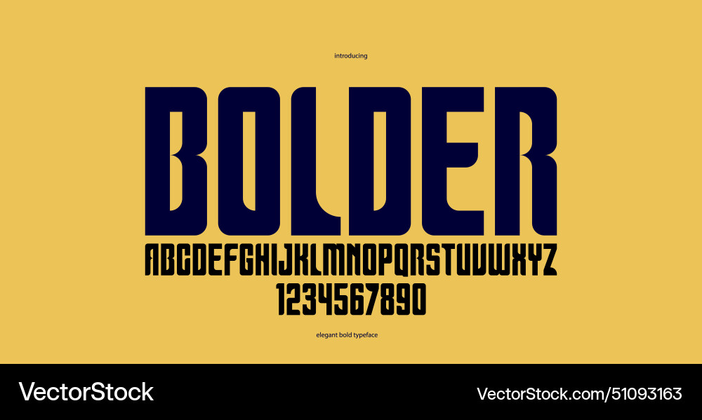 Bold simple sans serif display font for logos Vector Image