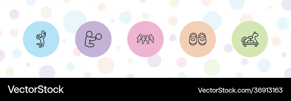 Children Icon Set Royalty Free Vector Image - VectorStock