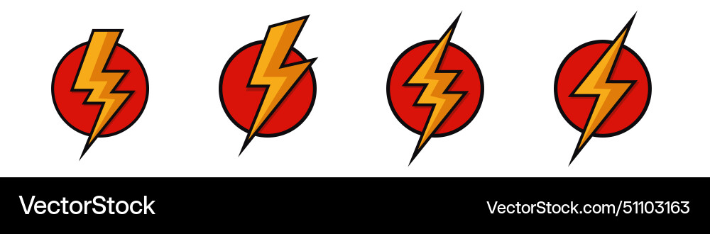 Electric power thunder flash bolt icon Royalty Free Vector