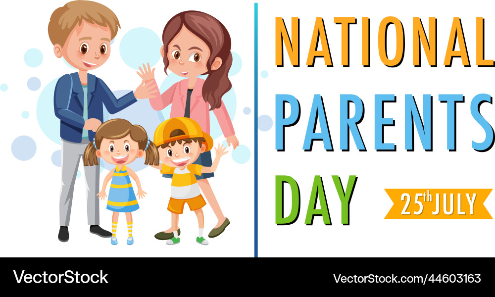 National parents day poster template Royalty Free Vector