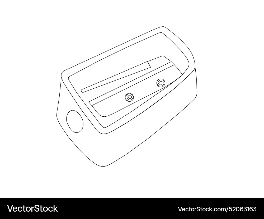 Outline of a pencil sharpener design Royalty Free Vector