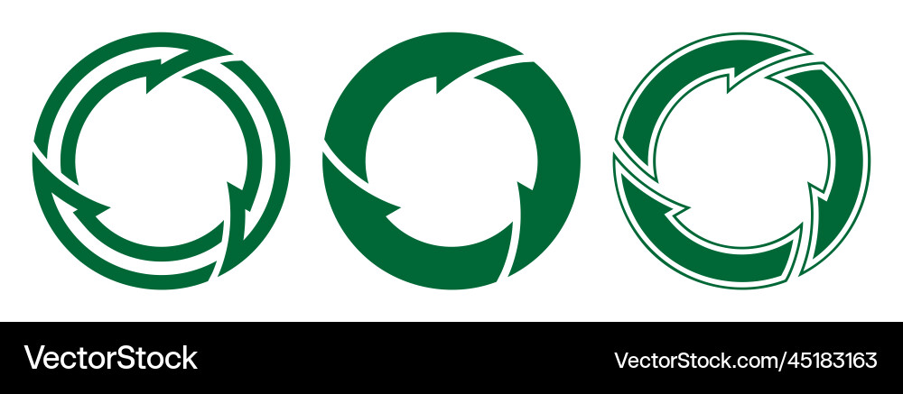 Recycle icon set Royalty Free Vector Image - VectorStock