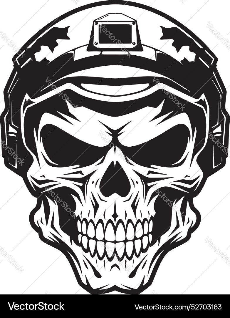 Skull reconnaissance battalion logo graphics Vector Image