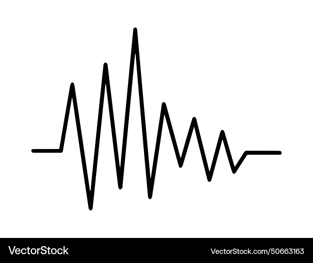 Sound wave silhouette art Royalty Free Vector Image
