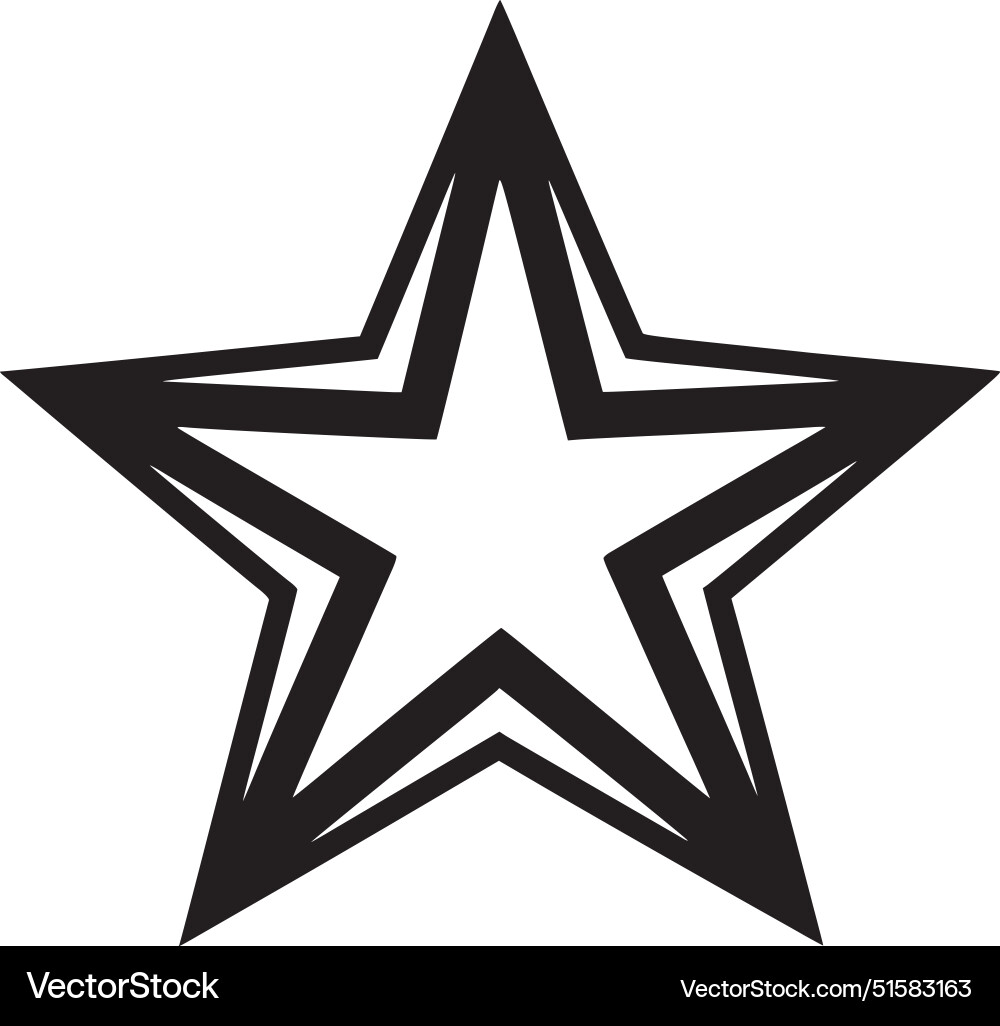 Star - minimalist and flat logo Royalty Free Vector Image