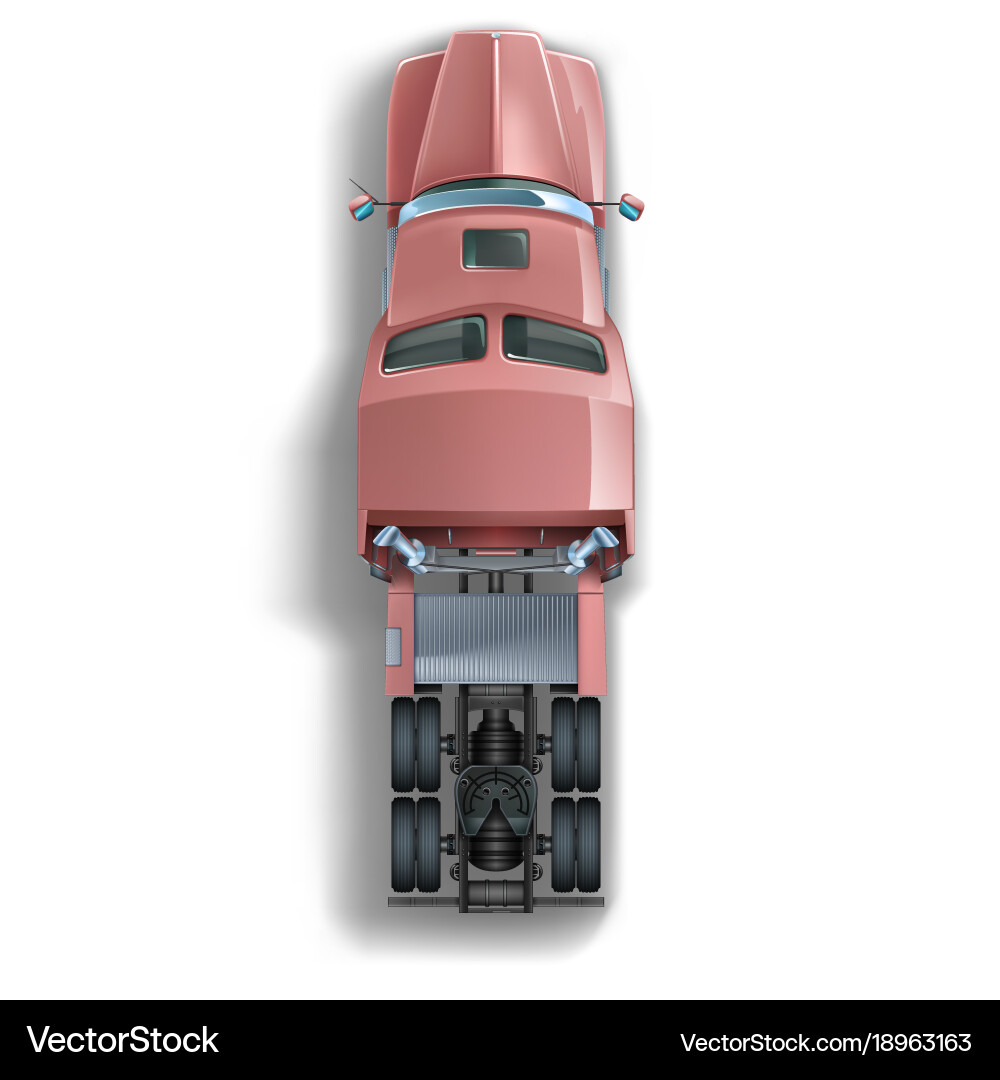 Truck top view Royalty Free Vector Image - VectorStock