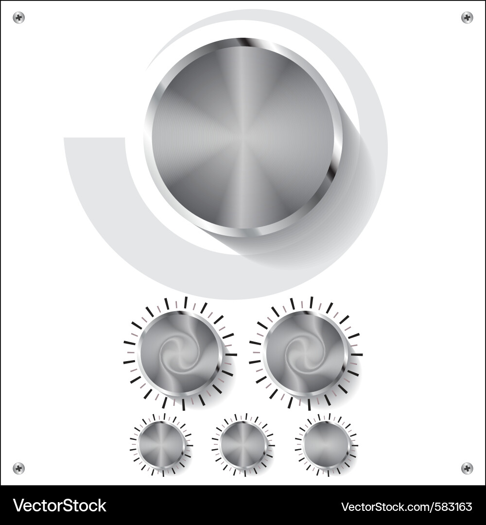 Volume knob control Royalty Free Vector Image - VectorStock
