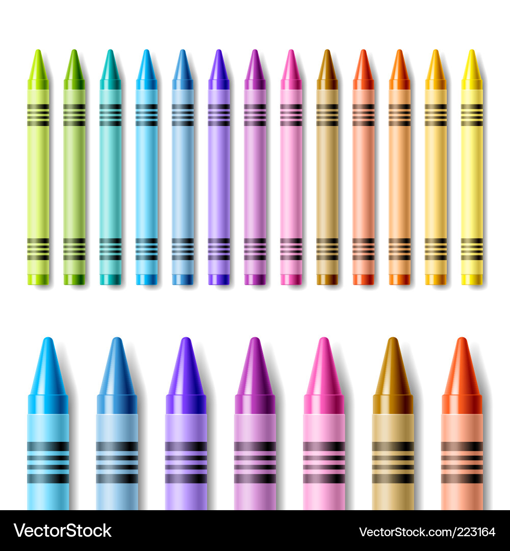 Colorful crayons Royalty Free Vector Image - VectorStock