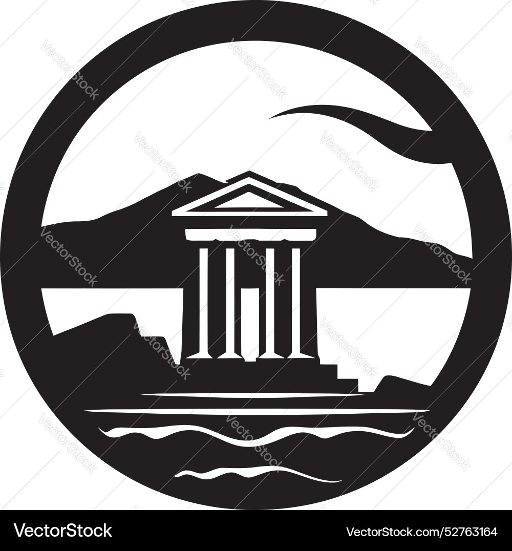 Emblematic greek architecture designs ancient Vector Image