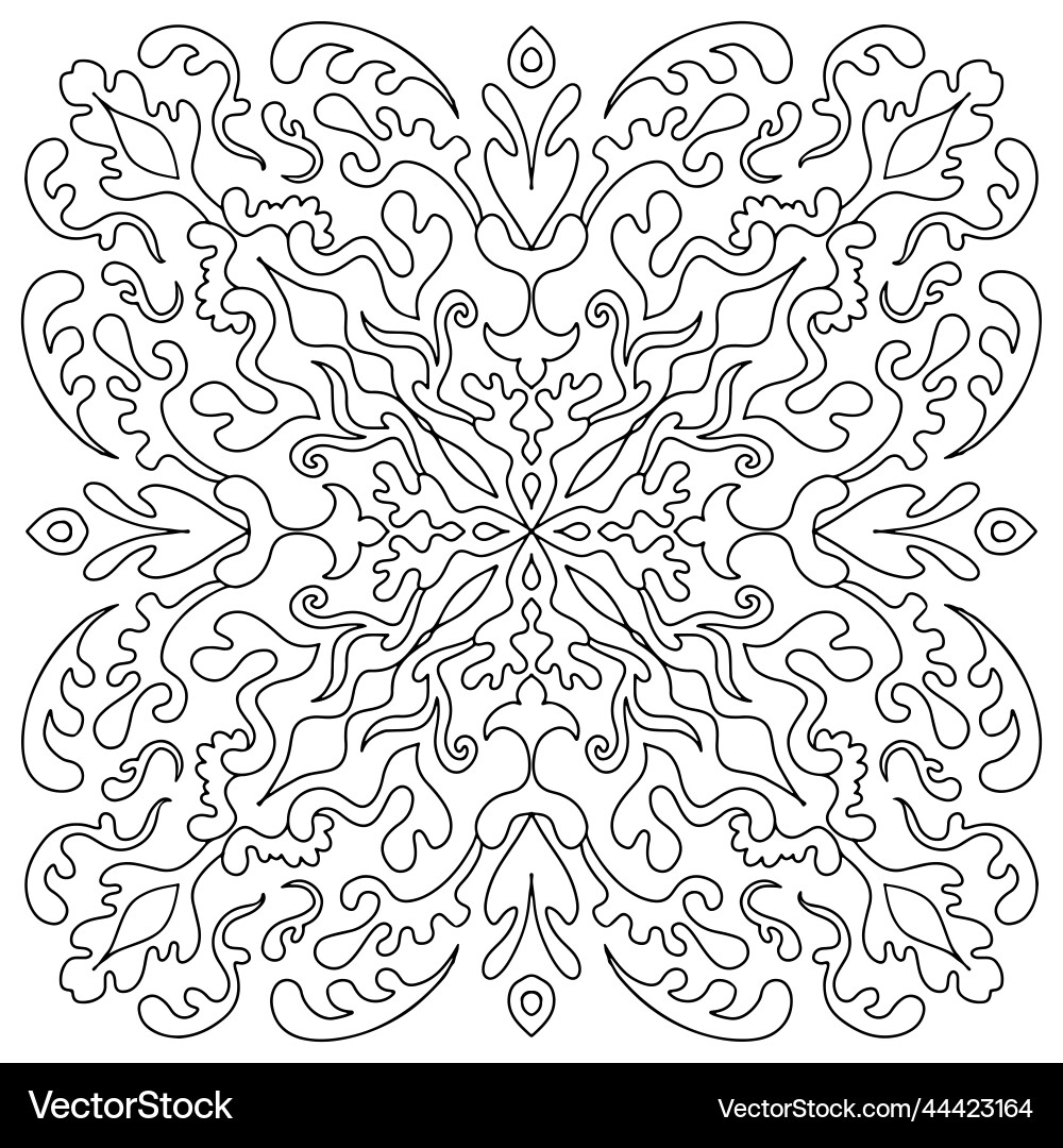 Hand drawing entangle element italian majolica Vector Image