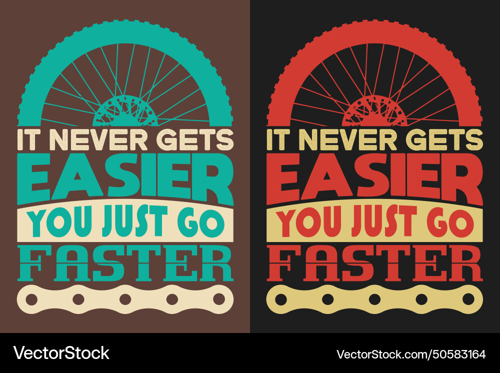 It never gets easier you just go faster Royalty Free Vector