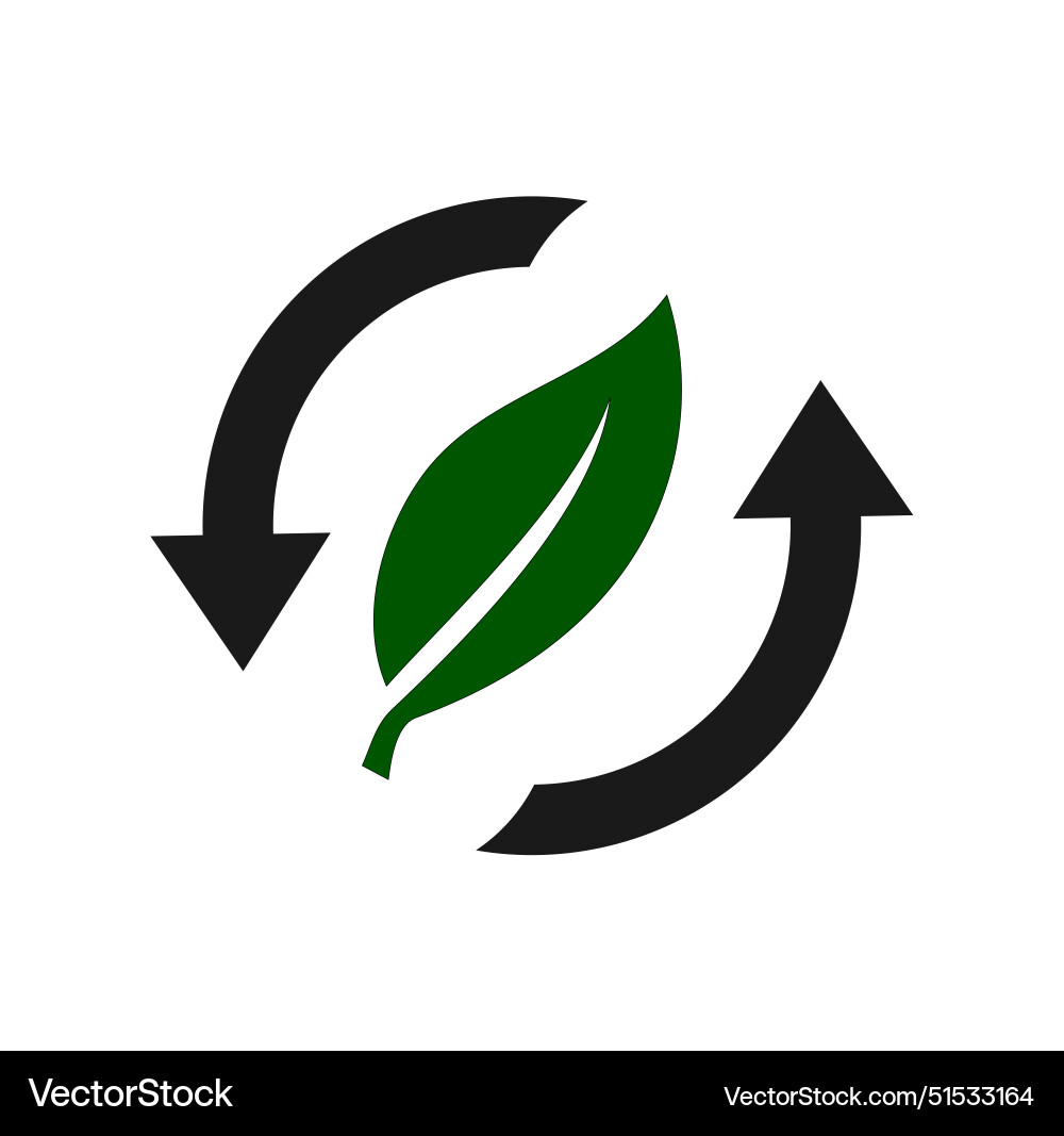Leaf recycle design Royalty Free Vector Image - VectorStock
