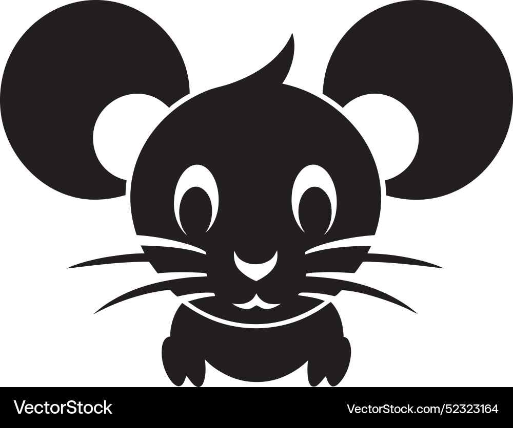 Midnight minion black mouse artdarkened details Vector Image