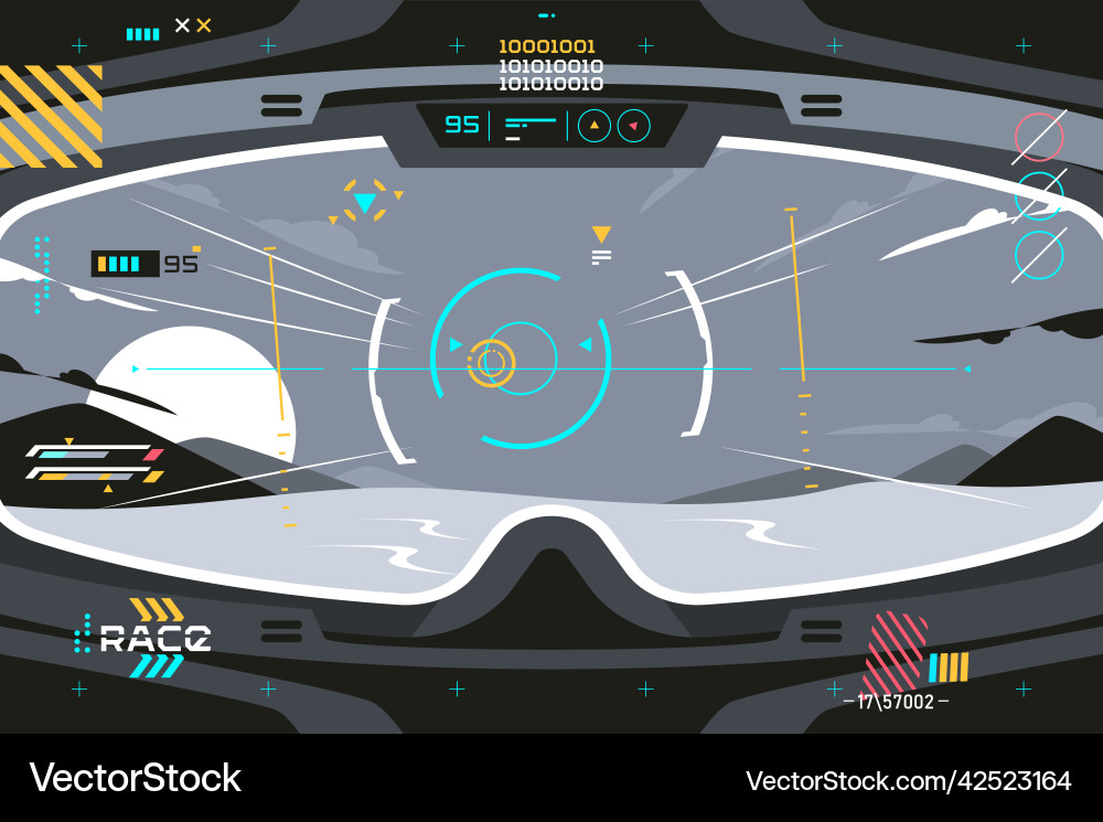Pilot in virtual glasses control drone Royalty Free Vector