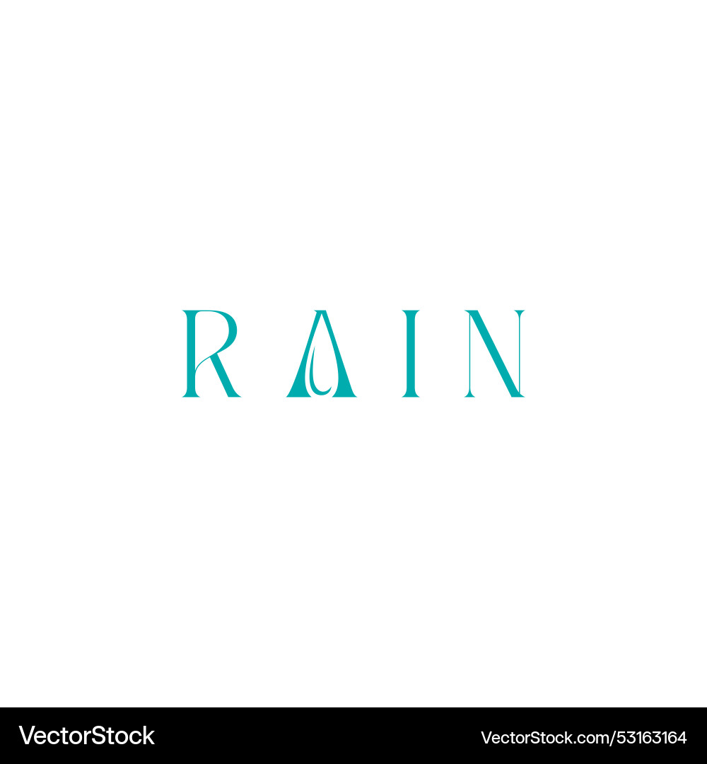 Rain logo design water icon Royalty Free Vector Image