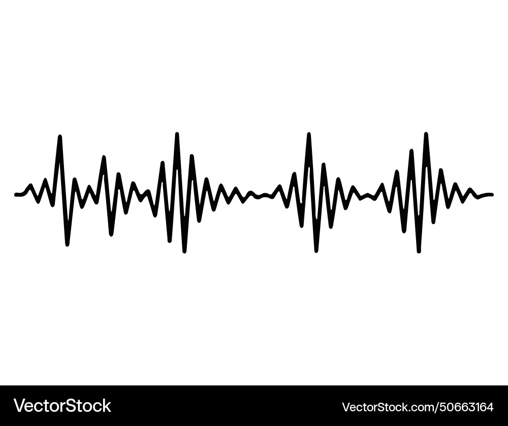 Sound wave silhouette art Royalty Free Vector Image