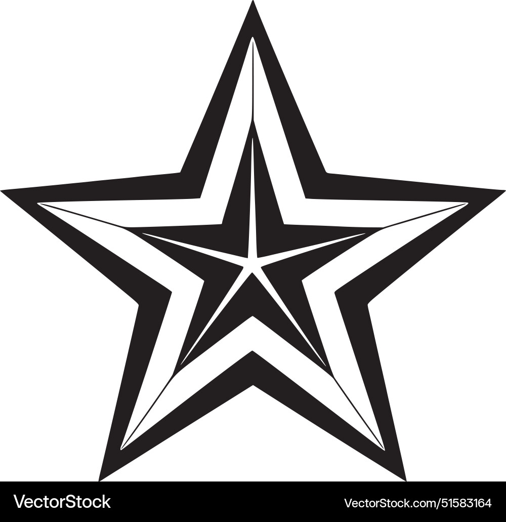 Star - minimalist and flat logo Royalty Free Vector Image