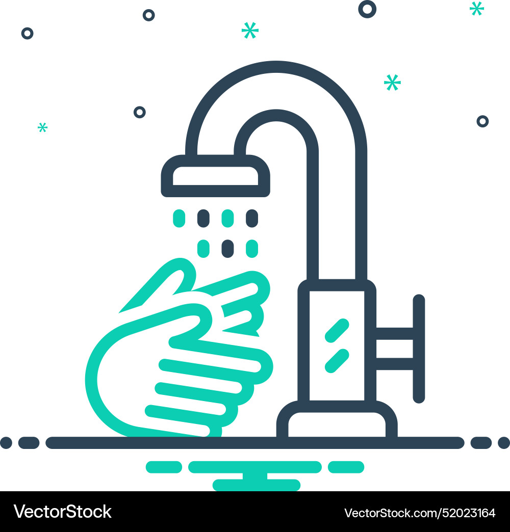 Wash hand Royalty Free Vector Image - VectorStock