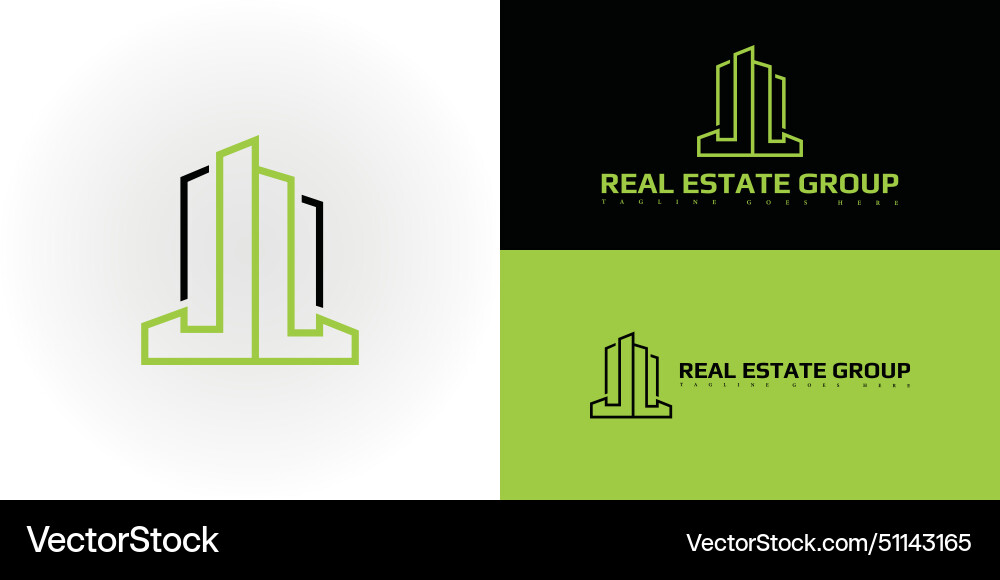 Abstract initial building letter jl or lj logo Vector Image