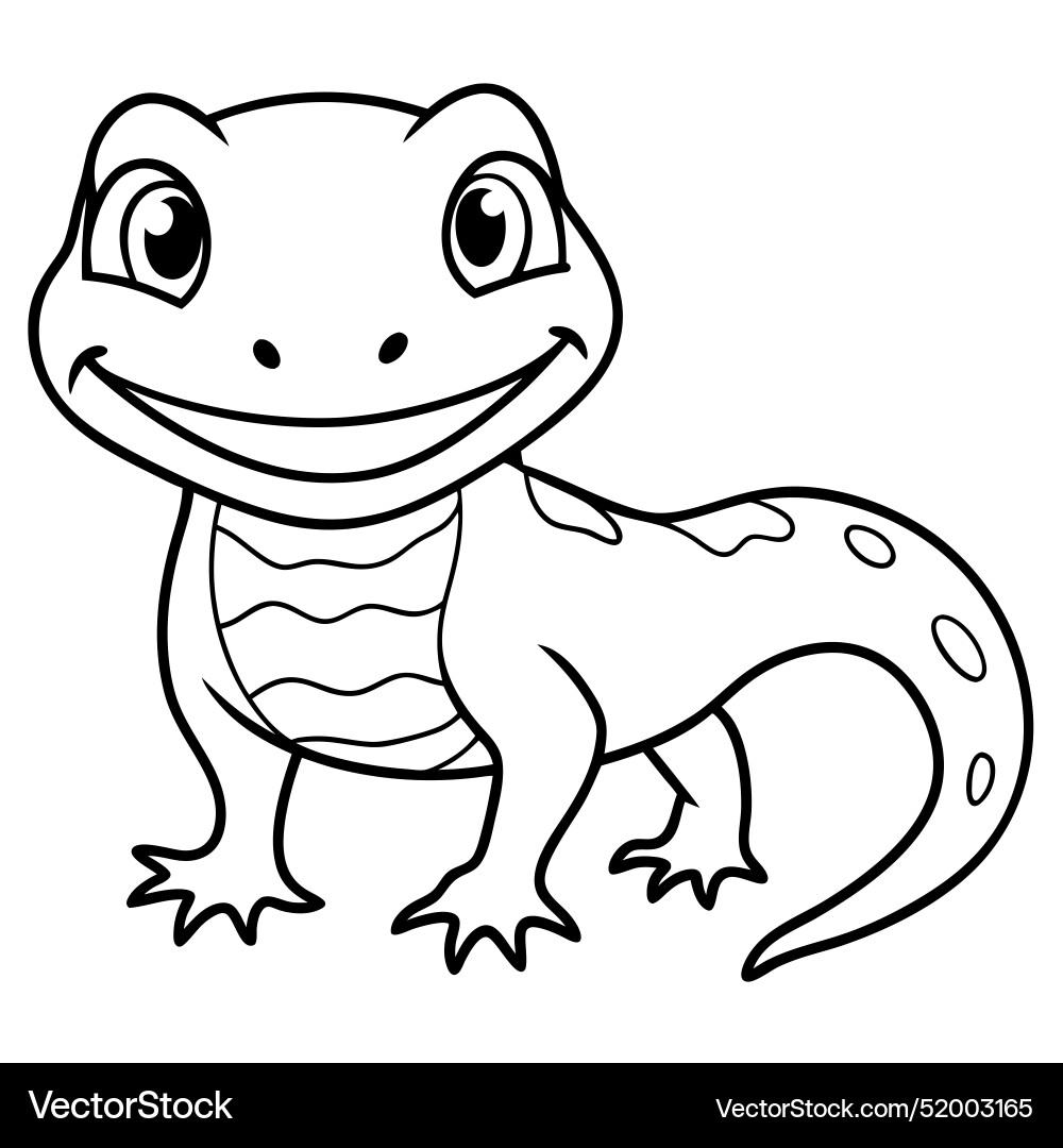 Common newt lizzard smiles icon Royalty Free Vector Image
