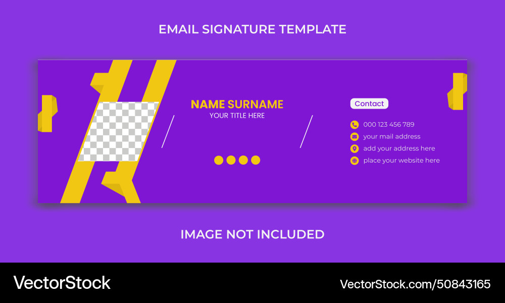 Email signature template or cover banner design Vector Image