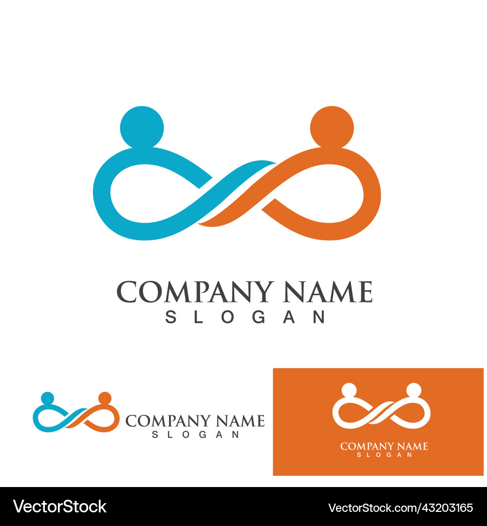 Family Connection Logo Royalty Free Vector Image